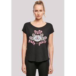 T-Shirt F4NT4STIC "Big Bang Theory TV Serie Soft Kitty Purr", Damen, Gr. L, schwarz, Obermaterial: 100% Baumwolle, regular fit, Rundhals, ohne Bündchen, Shirts, Print