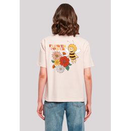 T-Shirt F4NT4STIC "Biene Maja Flower Power", Damen, Gr. L, pink, Obermaterial: 100% Baumwolle, oversize, Rundhals, ohne B&uuml;ndchen, Shirts T-Shirt, Nostalgie, Retro, Heroes of Childhood