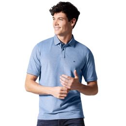 Poloshirt Casamoda "Casamoda Polo-Shirt uni", Herren, Gr. M, blau (mittelblau), 95% Baumwolle, 5% Elasthan, Shirts
