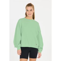 ENDURANCE ATHLECIA Sweatshirt ATHLECIA "Ranee", Damen, Gr. 38, gr&uuml;n (hellgr&uuml;n), 60% Baumwolle, 40% Polyester, unifarben, normal, Rundhals, Sweatshirts Sweatshirt, im angesagten Oversized-Look
