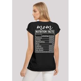 T-Shirt F4NT4STIC "Mom Nutrition Facts", Damen, Gr. 4XL, schwarz, Obermaterial: 100% Baumwolle, regular fit, Rundhals, ohne B&uuml;ndchen, Shirts T-Shirt, Premium Qualit&auml;t