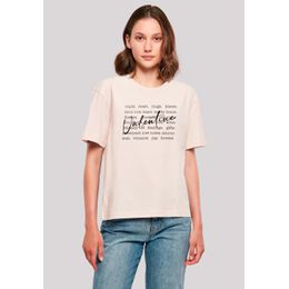 T-Shirt F4NT4STIC "Valentine Herz Hugs Kisses Love Flowers Joy", Damen, Gr. L, pink, Obermaterial: 100% Baumwolle, oversize, Rundhals, ohne B&uuml;ndchen, Shirts T-Shirt, Premium Qualit&auml;t
