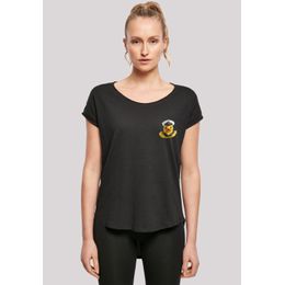 T-Shirt F4NT4STIC "Rubber Duck Captain Long", Damen, Gr. L, schwarz, Obermaterial: 100% Baumwolle, regular fit, Rundhals, ohne B&uuml;ndchen, Shirts T-Shirt, Print