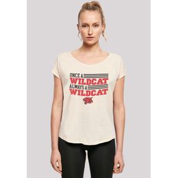 T-Shirt F4NT4STIC "Disney High School Musical Wildcat", Damen, Gr. L, beige (sandwei&szlig;), Obermaterial: 100% Baumwolle, regular fit, Rundhals, ohne B&uuml;ndchen, Shirts T-Shirt, Print
