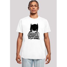 T-Shirt F4NT4STIC "DC Comics Batman Always Be Yourself", Herren, Gr. L, weiß, Obermaterial: 100% Baumwolle, regular fit, Rundhals, ohne Bündchen, Shirts, Print