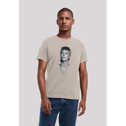 T-Shirt F4NT4STIC "TV Times Pop Star David Bowie Portrait 1977", Herren, Gr. XL, sand, Obermaterial: 100% Baumwolle, regular fit, Rundhals, ohne Bündchen, Shirts, Premium Qualität