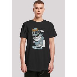 T-Shirt F4NT4STIC "Tom and Jerry TV Serie Perfectly In Tune", Herren, Gr. S, schwarz, Obermaterial: 100% Baumwolle, regular fit, Rundhals, ohne Bündchen, Shirts, Herren,Premium Merch,Lang,Longshirt,Bedruckt