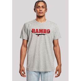 T-Shirt F4NT4STIC "Rambo Logo Compound Bow", Herren, Gr. 5XL, erdgrau, Obermaterial: 100% Baumwolle, regular fit, Rundhals, ohne B&uuml;ndchen, Shirts T-Shirt, Premium Qualit&auml;t