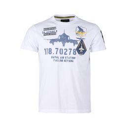 T-Shirt Top Gun "TG25013", Herren, Gr. 48S, weiß, Obermaterial: 100% Baumwolle, Shirts