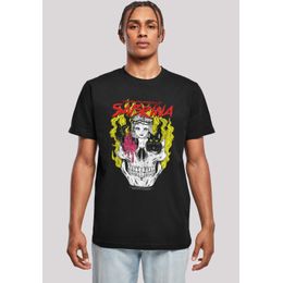 T-Shirt F4NT4STIC "Chilling Adventures of Sabrina Boys Skull", Damen, Gr. L, schwarz, Obermaterial: 100% Baumwolle, regular fit, Rundhals, ohne Bündchen, Shirts T-Shirt, Herren,Premium Merch,Regular-Fit,Basic,Bedruckt