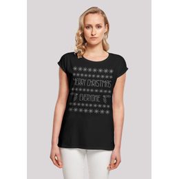 T-Shirt F4NT4STIC "Merry Christmas Everyone Weihnachten", Damen, Gr. 4XL, schwarz, Obermaterial: 100% Baumwolle, regular fit, Rundhals, ohne B&uuml;ndchen, Shirts T-Shirt, Print