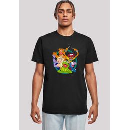 T-Shirt F4NT4STIC "Disney Muppets Group Circle", Herren, Gr. L, schwarz, Obermaterial: 100% Baumwolle, regular fit, Rundhals, ohne Bündchen, Shirts, Herren,Premium Merch,Regular-Fit,Basic,Bedruckt