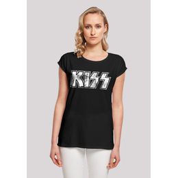 T-Shirt F4NT4STIC "Kiss Rock Band Vintage Logo", Damen, Gr. 4XL, schwarz, Obermaterial: 100% Baumwolle, regular fit, Rundhals, ohne Bündchen, Shirts, Premium Qualität, Musik, By Rock Off