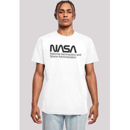 T-Shirt F4NT4STIC "NASA Logo One Tone", Herren, Gr. L, weiß, Obermaterial: 100% Baumwolle, regular fit, Rundhals, ohne Bündchen, Shirts, Print