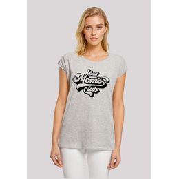 T-Shirt F4NT4STIC "Muttertag Family Vibes für Moms Club", Damen, Gr. 4XL, grau (erdgrau), Obermaterial: 100% Baumwolle, regular fit, Rundhals, ohne Bündchen, Shirts, Premium Qualität