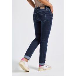 Street One Damen Comfort-fit-Jeansdeep indigo soft washed, Gr. 32, unifarben, Jeans, 72% Baumwolle, 25% Polyester, 3% Elasthan, Jeans, Middle Waist