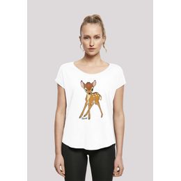 T-Shirt F4NT4STIC "Disney Bambi Classic", Damen, Gr. S, wei&szlig;, Obermaterial: 100% Baumwolle, regular fit, Rundhals, ohne B&uuml;ndchen, Shirts T-Shirt, Print