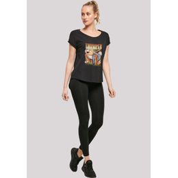 F4NT4STIC Damen T-Shirt "Long Cut T-Shirt Disney Bambi Klopfer"schwarz, Gr. XL, Obermaterial: 100% Baumwolle, Shirts, Damen,Premium