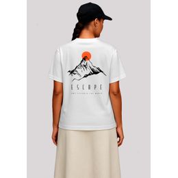 F4NT4STIC Damen T-Shirt "Oversize Escape Discover the World Mountain"off, weiß, Gr. S, Obermaterial: 100% Baumwolle, Shirts, Premium Qualität, ESCAPE