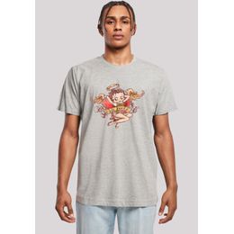 T-Shirt F4NT4STIC "Betty Boop Lil Angel Tattoo", Herren, Gr. M, erdgrau, Obermaterial: 100% Baumwolle, regular fit, Rundhals, ohne B&uuml;ndchen, Shirts T-Shirt, Premium Qualit&auml;t