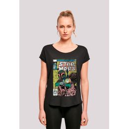 T-Shirt F4NT4STIC "Star Wars Boba Fett Comic", Damen, Gr. L, schwarz, Obermaterial: 100% Baumwolle, regular fit, Rundhals, ohne B&uuml;ndchen, Shirts T-Shirt, Print
