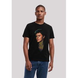 T-Shirt F4NT4STIC "TV Times Pop Star David Bowie 1977", Herren, Gr. L, schwarz, Obermaterial: 100% Baumwolle, regular fit, Rundhals, ohne Bündchen, Shirts, Premium Qualität