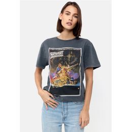 T-Shirt Recovered "Star Wars International Poster", Herren, Gr. L, grau, 100% Baumwolle, bedruckt, normal, Rundhals, Shirts, mit klassischem Rundhalsausschnitt