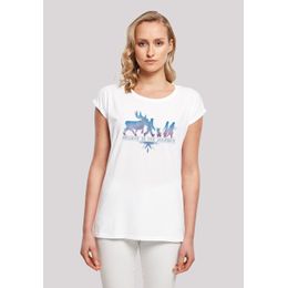 T-Shirt F4NT4STIC "Frozen 2 Believe In The Journey'", Damen, Gr. 4XL, wei&szlig;, Obermaterial: 100% Baumwolle, regular fit, Rundhals, ohne B&uuml;ndchen, Shirts T-Shirt, Print