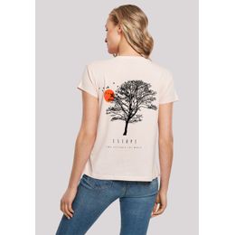 T-Shirt F4NT4STIC "Escape Discover the World Tree Birds", Damen, Gr. L, pink, Obermaterial: 100% Baumwolle, oversize, Rundhals, ohne B&uuml;ndchen, Shirts T-Shirt, Premium Qualit&auml;t, ESCAPE Collection