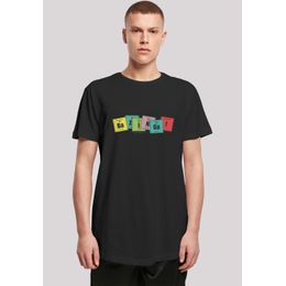 T-Shirt F4NT4STIC "Big Bang Theory Bazinga", Damen, Gr. XS, schwarz, Obermaterial: 100% Baumwolle, regular fit, Rundhals, ohne B&uuml;ndchen, Shirts T-Shirt, Herren,Premium Merch,Lang,Longshirt,Bedruckt