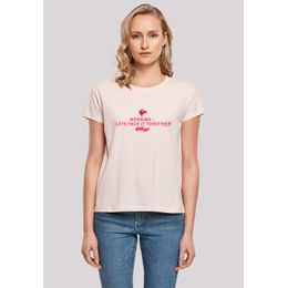 T-Shirt F4NT4STIC "Kellogg's Breakfast Cereals Morning Lets Face It", Damen, Gr. L, pink, Obermaterial: 100% Baumwolle, oversize, Rundhals, ohne B&uuml;ndchen, Shirts T-Shirt, Premium Qualit&auml;t