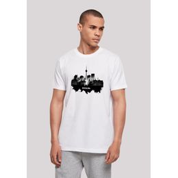 T-Shirt F4NT4STIC "Cities Collection - Berlin skyline", Herren, Gr. S, weiß, Obermaterial: 100% Baumwolle, regular fit, Rundhals, ohne Bündchen, Shirts, Print