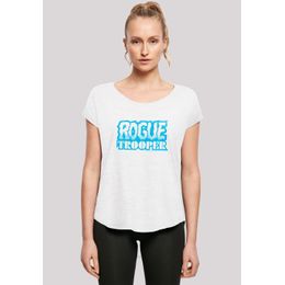 T-Shirt F4NT4STIC "Rogue Trooper Comic Book Blue Logo", Damen, Gr. S, wei&szlig;, Obermaterial: 100% Baumwolle, regular fit, Rundhals, ohne B&uuml;ndchen, Shirts T-Shirt, Premium Qualit&auml;t
