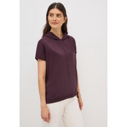 Kapuzenshirt Cecil, Damen, Gr. L (42), rot (mulberry rot), Stoff, Vorderseite: 85% Modal, 15% Polyester; Kapuze: 85% Modal, 15% Polyester; R&uuml;ckseite: 95% Viskose, 5% Elasthan, unifarben, normal normal, ohne Ausschnitt, abgesteppt, Shirts Kapuzenshirt, aus softem Materialmix