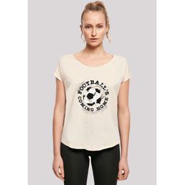 T-Shirt F4NT4STIC "Football's Coming Home Paint Splatter", Damen, Gr. L, sandwei&szlig;, Obermaterial: 100% Baumwolle, regular fit, Rundhals, ohne B&uuml;ndchen, Shirts T-Shirt, Premium Qualit&auml;t