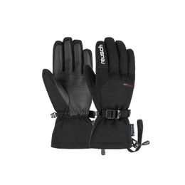 Skihandschuhe Reusch "Outset R-TEX XT", Damen, Gr. 9.5, schwarz-weiß (schwarz, weiß), 89% Polyester, 9% Polyurethan, 2% Elasthan, mehrfarbig, Handschuhe, mit TecFill-Kunstfaserisolierung