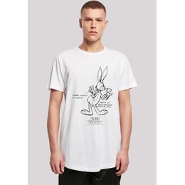 T-Shirt F4NT4STIC "Looney Tunes Bugs Bunny White Belly", Damen, Gr. S, wei&szlig;, Obermaterial: 100% Baumwolle, regular fit, Rundhals, ohne B&uuml;ndchen, Shirts T-Shirt, Print