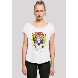 T-Shirt F4NT4STIC "Sabrina Adventures Of Sabrina Boys Skull", Damen, Gr. XXL, weiß, Obermaterial: 100% Baumwolle, regular fit, Rundhals, ohne Bündchen, Shirts, Damen,Premium Merch,Lang,Longshirt,Bedruckt