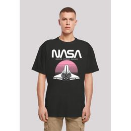 T-Shirt F4NT4STIC "NASA Space Shuttle Sunset", Herren, Gr. 4XL, schwarz, Obermaterial: 100% Baumwolle, oversize, Rundhals, ohne Bündchen, Shirts, Print