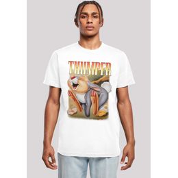 T-Shirt F4NT4STIC "Disney Bambi Klopfer", Damen, Gr. L, weiß, Obermaterial: 100% Baumwolle, regular fit, Rundhals, ohne Bündchen, Shirts T-Shirt, Herren,Premium Merch,Regular-Fit,Basic,Bedruckt