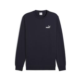 Sweatshirt Puma "Essentials Small No. 1 Logo Crewneck Herren", Herren, Gr. L, blau (new navy blau), Obermaterial: 34% Polyester, 66% Baumwolle; Rippe: 97% Baumwolle, 3% Elasthan, normal, Rundhals, Sweatshirts