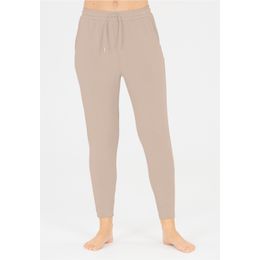 ENDURANCE ATHLECIA Sweathose ATHLECIA "Jacey", Damen, Gr. 36, EURO-Größen, braun (hellbraun), 51% Polyester, 44% Modal, 5% Elasthan, unifarben, lang, Hosen, aus weichem Modalmix