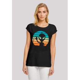 T-Shirt F4NT4STIC "Alien Piece Sonnenuntergang", Damen, Gr. 4XL, schwarz, Obermaterial: 100% Baumwolle, regular fit, Rundhals, ohne B&uuml;ndchen, Shirts T-Shirt, Premium Qualit&auml;t