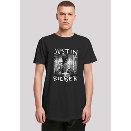 T-Shirt F4NT4STIC "Justin Bieber Purpose Album Cover", Herren, Gr. M, schwarz, Obermaterial: 100% Baumwolle, regular fit, Rundhals, ohne Bündchen, Shirts, Premium Qualität, Musik, By Rock Off