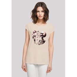F4NT4STIC Damen T-Shirt "Niedliches Goth Skelett Herz Seifenblasen"sandwei&szlig;, Gr. M, Obermaterial: 100% Baumwolle, Shirts, Premium Qualit&auml;t