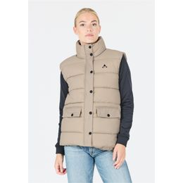 Steppweste WHISTLER "Amaretto", Damen, Gr. 44, beige, 100% Polyester, normal, hoch geschlossener Ausschnitt, Westen Steppweste, mit atmungsaktiver und warmer Polsterung