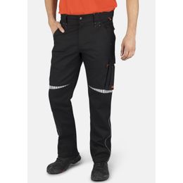Arbeitshose HERO by John Medoox "LUCAN Flex Workwear Arbeits-Cargohose", Herren, Gr. 50, Länge 32, schwarz, Sweatware, 55% Baumwolle, 42% Polyester, 3% Elasthan, gerade lang, Hosen, Arbeits-Cargohose Funktionsqualitätfür Herren