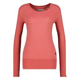 alife and kickin Langarmshirt ALIFE & KICKIN "Damen ConnyAK A", Damen, Gr. S, rot (astro dust melange), 60% Baumwolle, 40% Polyester, Shirts