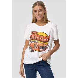 T-Shirt Recovered "Chevy Camaro", Damen, Gr. XXL, beige (natur), 100% Baumwolle, bedruckt, normal, Rundhals, Shirts T-Shirt, im zeitlosen Design