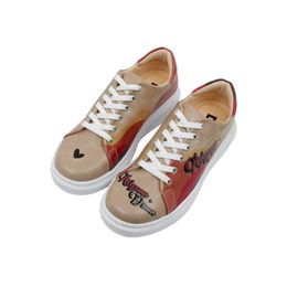 Plateausneaker DOGO "Myra Low-Top Sneaker Arizona Dream Damen Sneaker", Damen, Gr. 40, Normalschaft, bunt (natur), Lederimitat, Schuhe Skaterschuh Sneaker low, Handgefertigt
